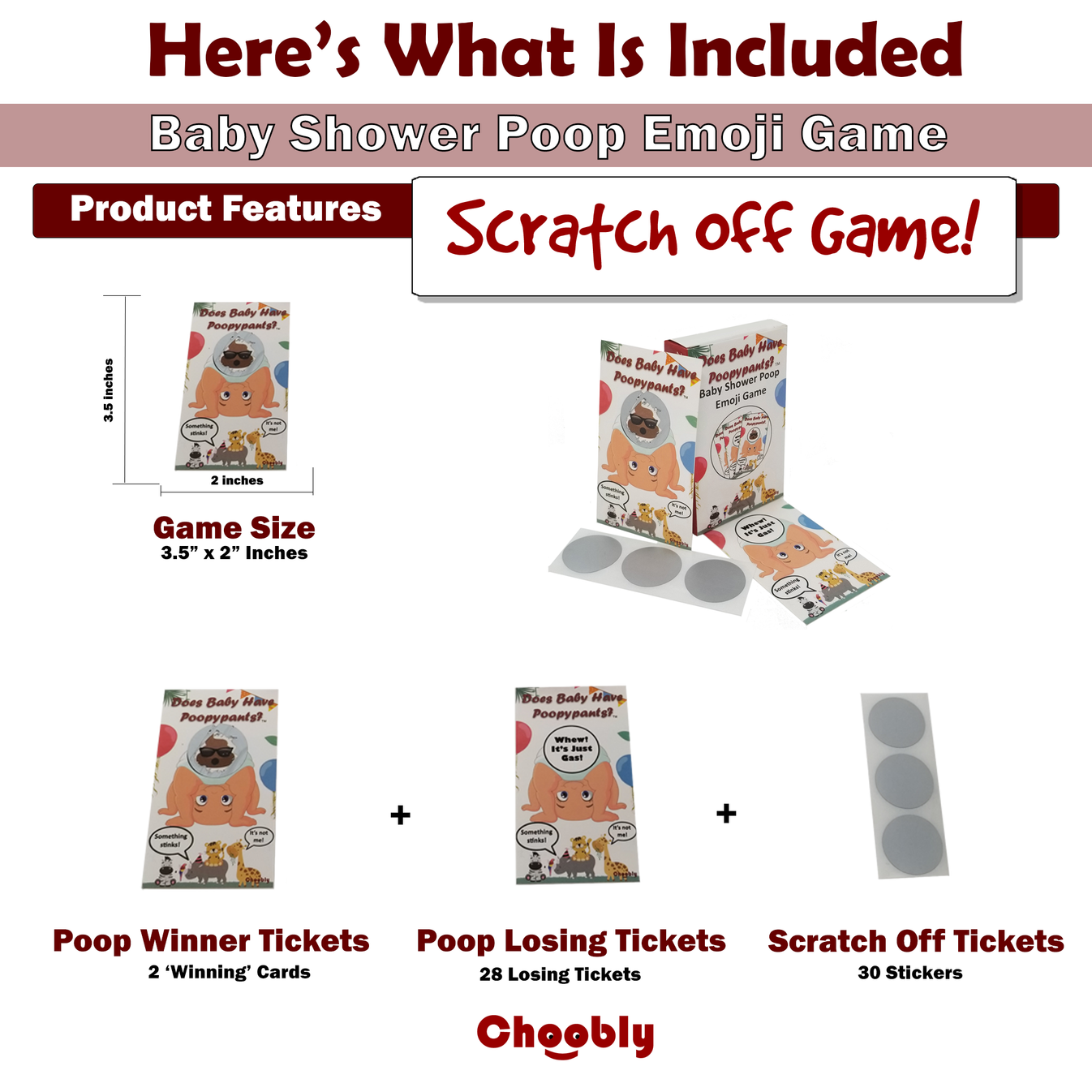 30 PC Baby Shower Poop Emoji Game – Choobly